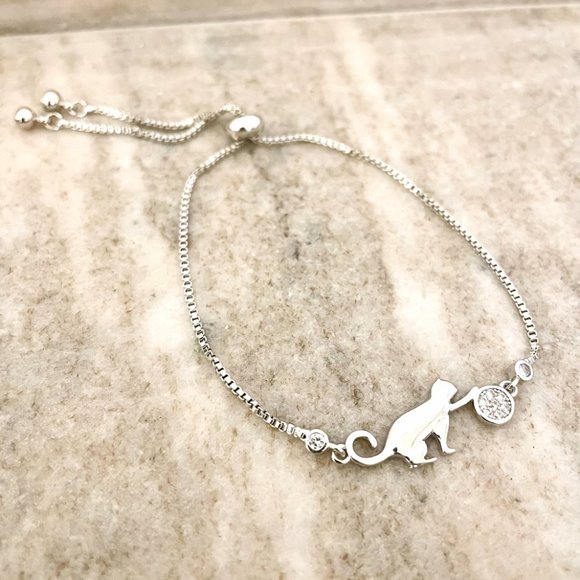 Jewelry | 925 Sterling Silver Cat Bracelet Tennis Bracelet Cat Jewelry ...
